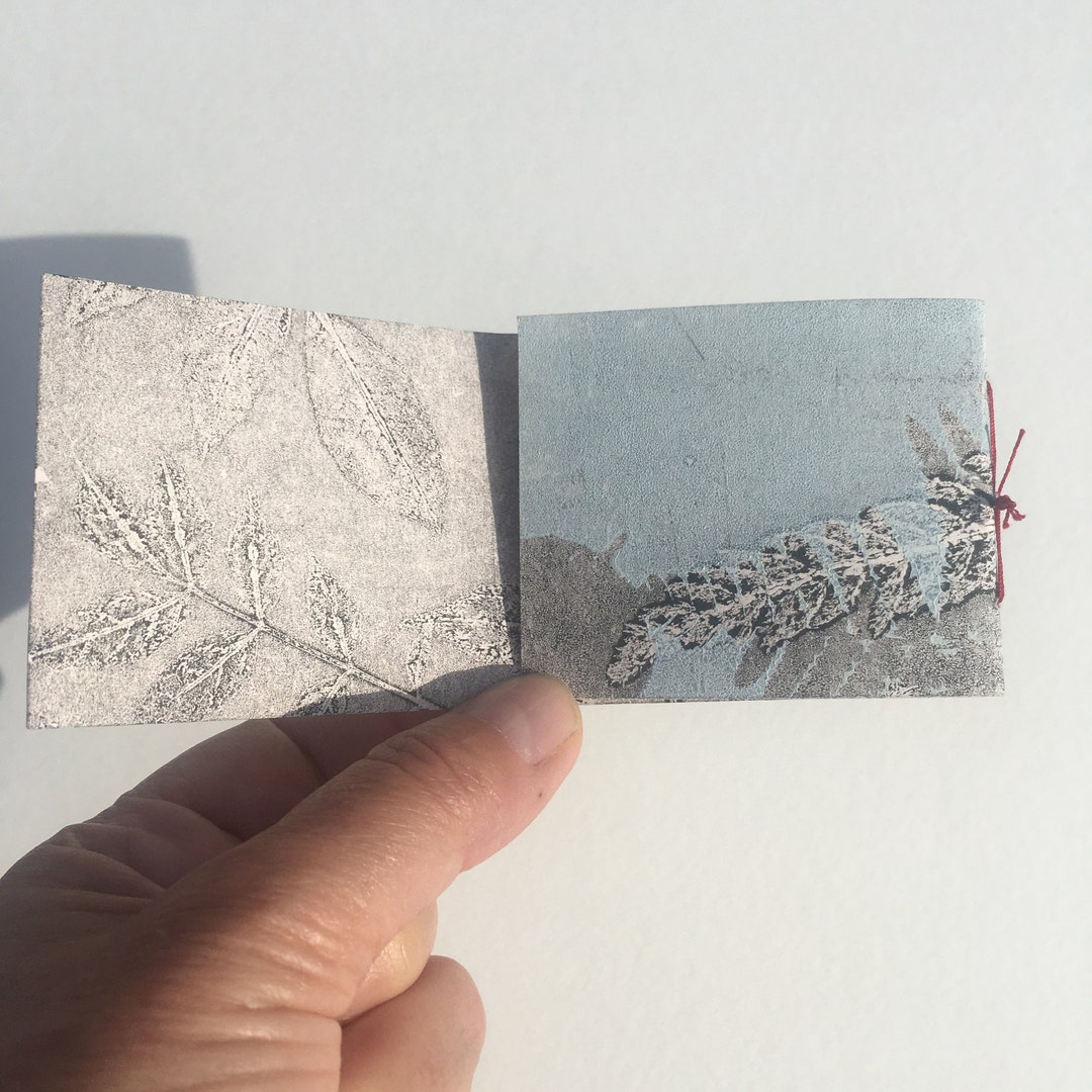 Handmade Blank Art Journal Note Book With Nature Monotype - Etsy