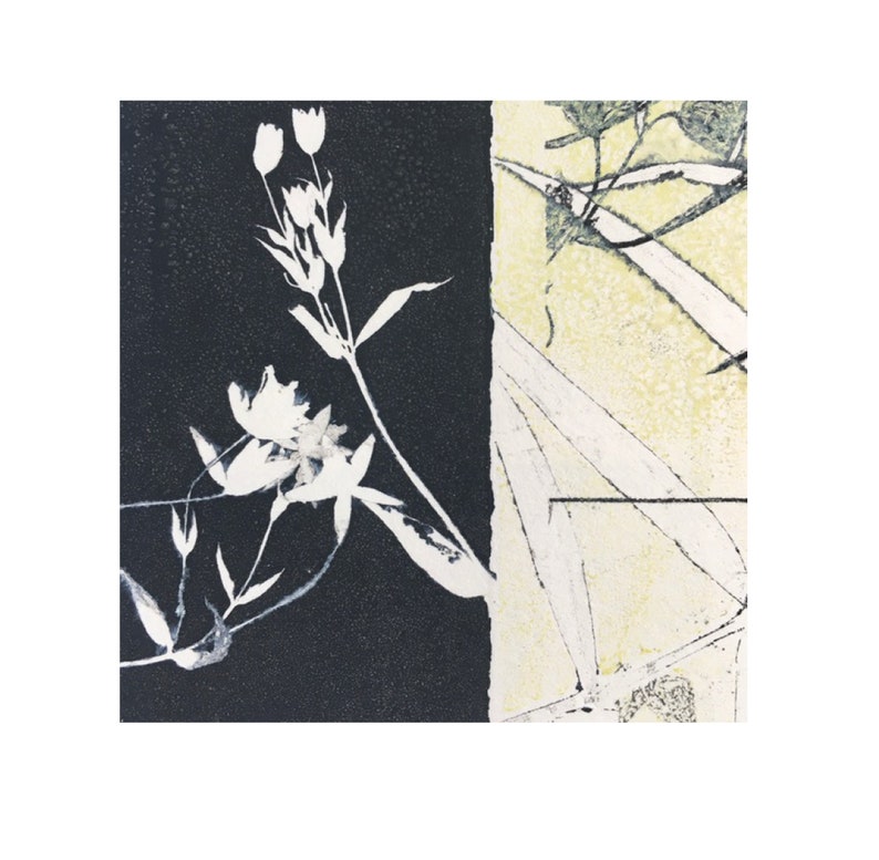 Art & Collectibles Prints Minimal Modern Fern Leaf print Small original ...