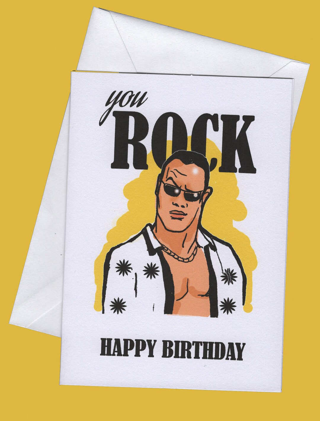 You Rock Birthday Card, the Rock, the Rock Birthday Card,dwayne Johnson ...