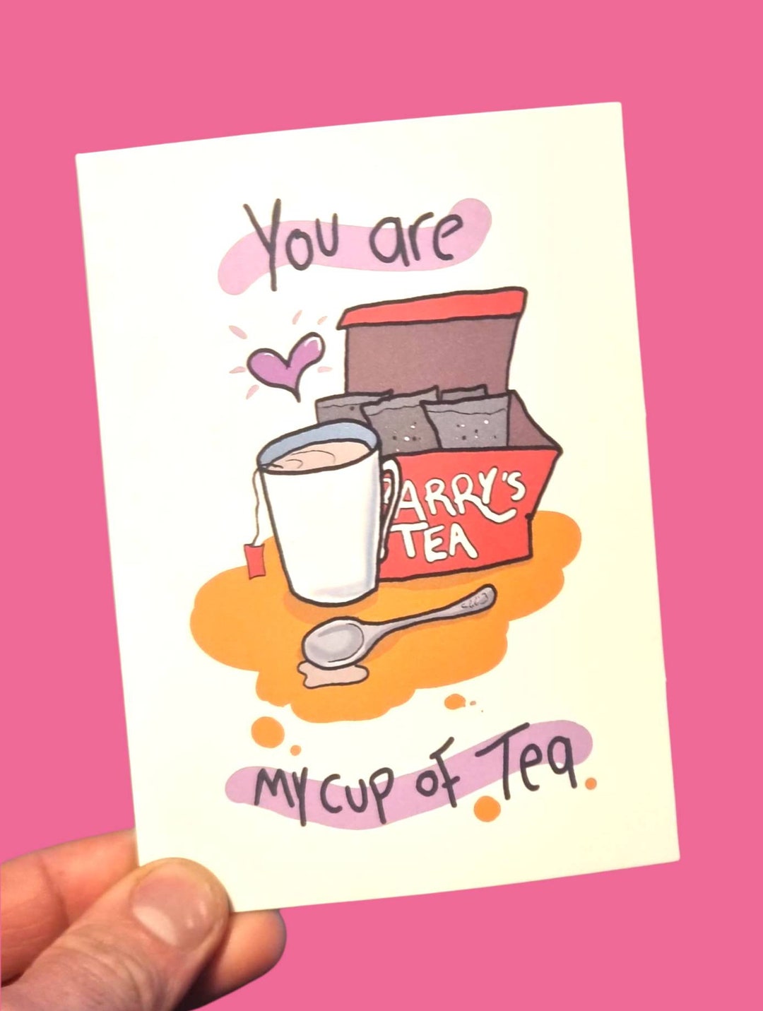 Cup of Tea, Valentine, Love, I Love You,valentines Card, Birthday - Etsy