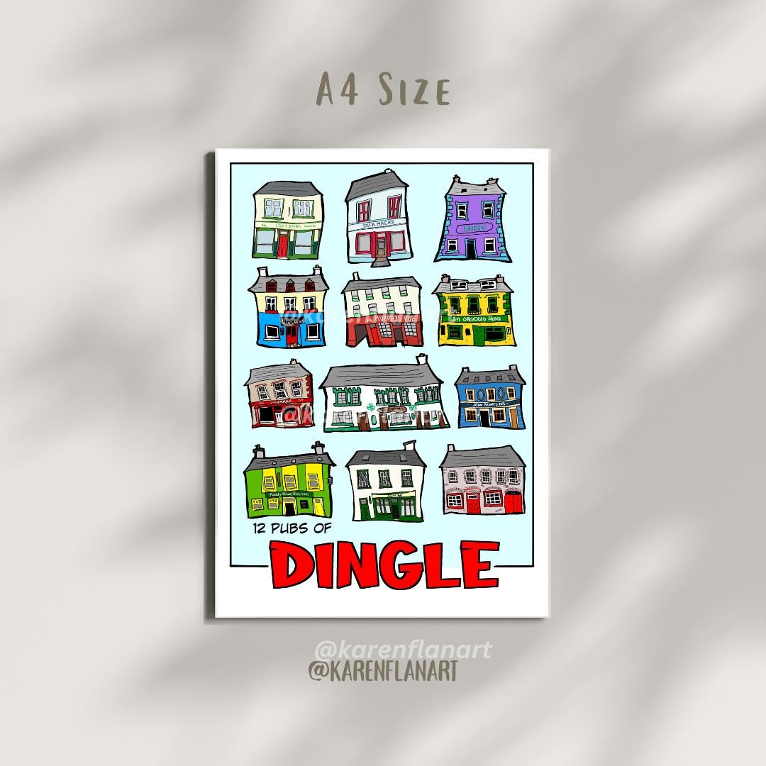 12 Pubs of Dingle ,PRINT - Etsy