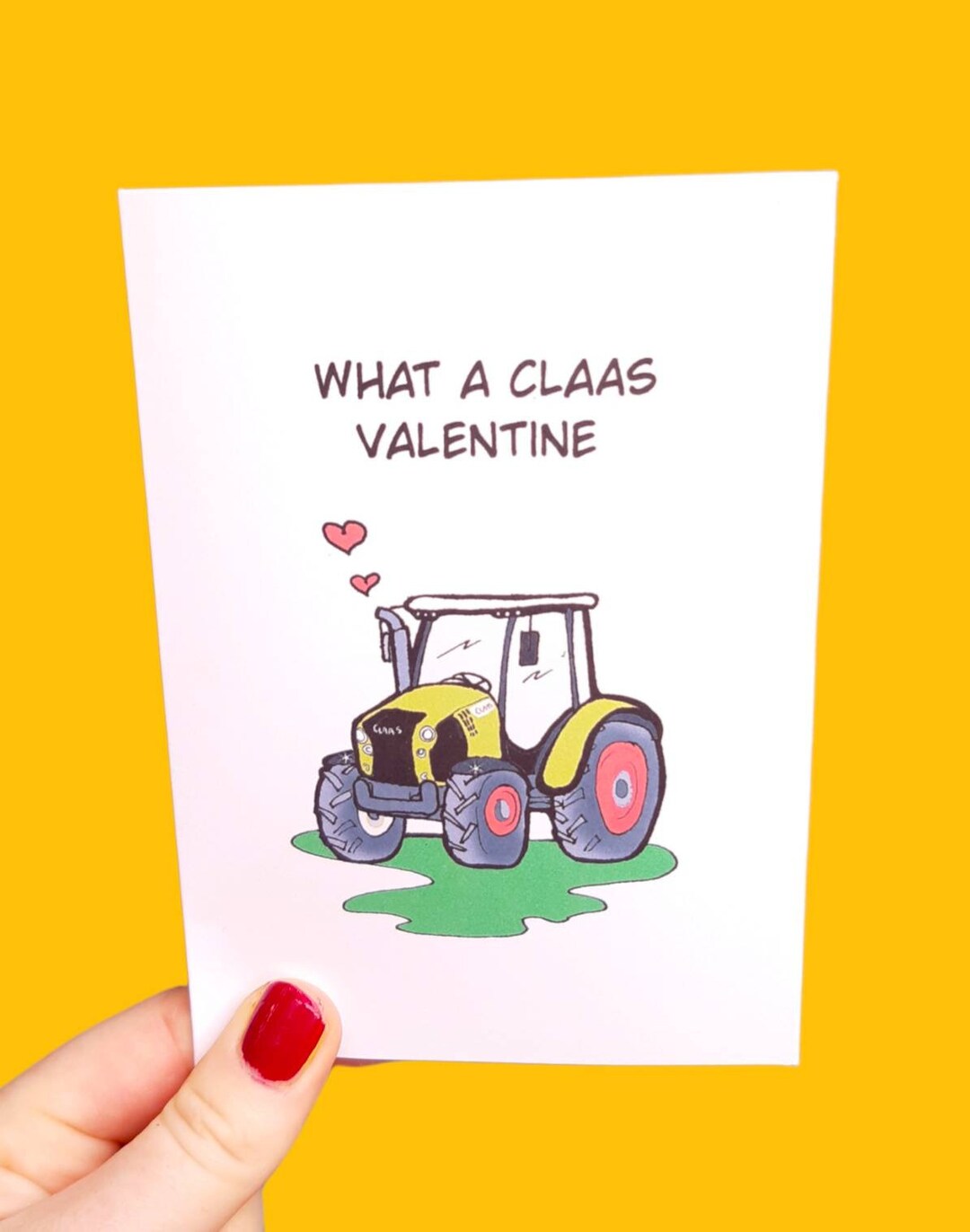 Claas Tractor ,tractor, Tractor Card, Valentines, Valentine Card ...