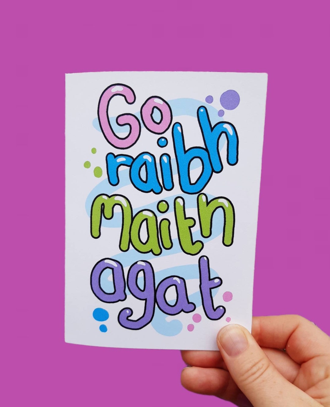 Go Raibh Maith Agat Thank You thank You Card Irish Thank - Etsy Ireland