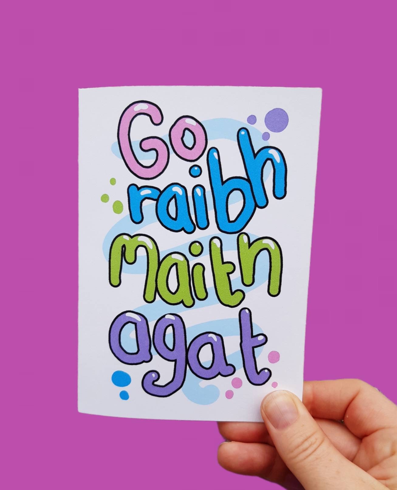 Go Raibh Maith Agat Thank You thank You Card Irish Thank - Etsy Ireland