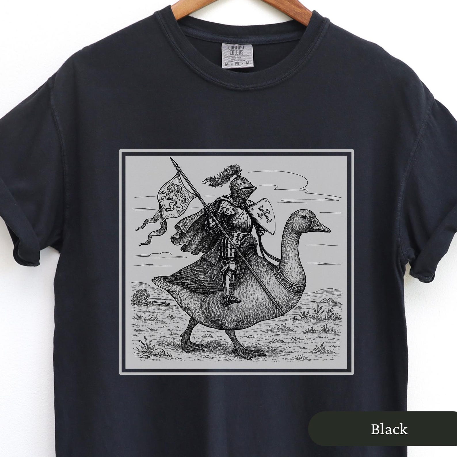 Medieval Knight Shirt, Goose Meme Shirt, Renaissance Fair, Goose Knight ...