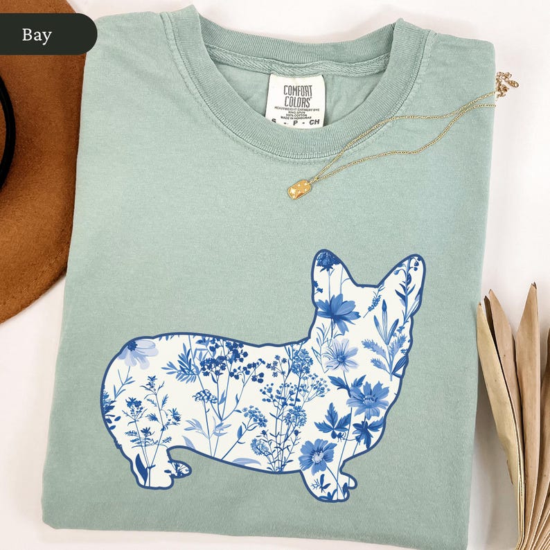 Comfort Colors Toile Corgi Shirt, Corgi Lover Shirt, Gift for Corgi ...