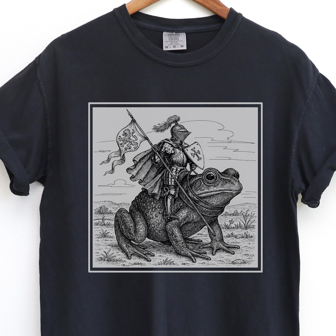 Medieval Knight Shirt, Frog Meme Shirt, Renaissance Fair, Frog Knight ...