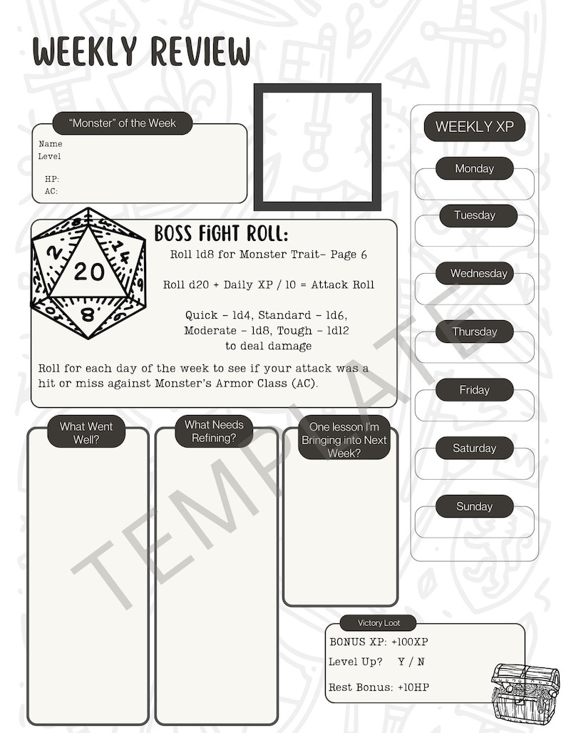 Quest Log – A Gamified Productivity Planner (rpg-inspired) - Etsy
