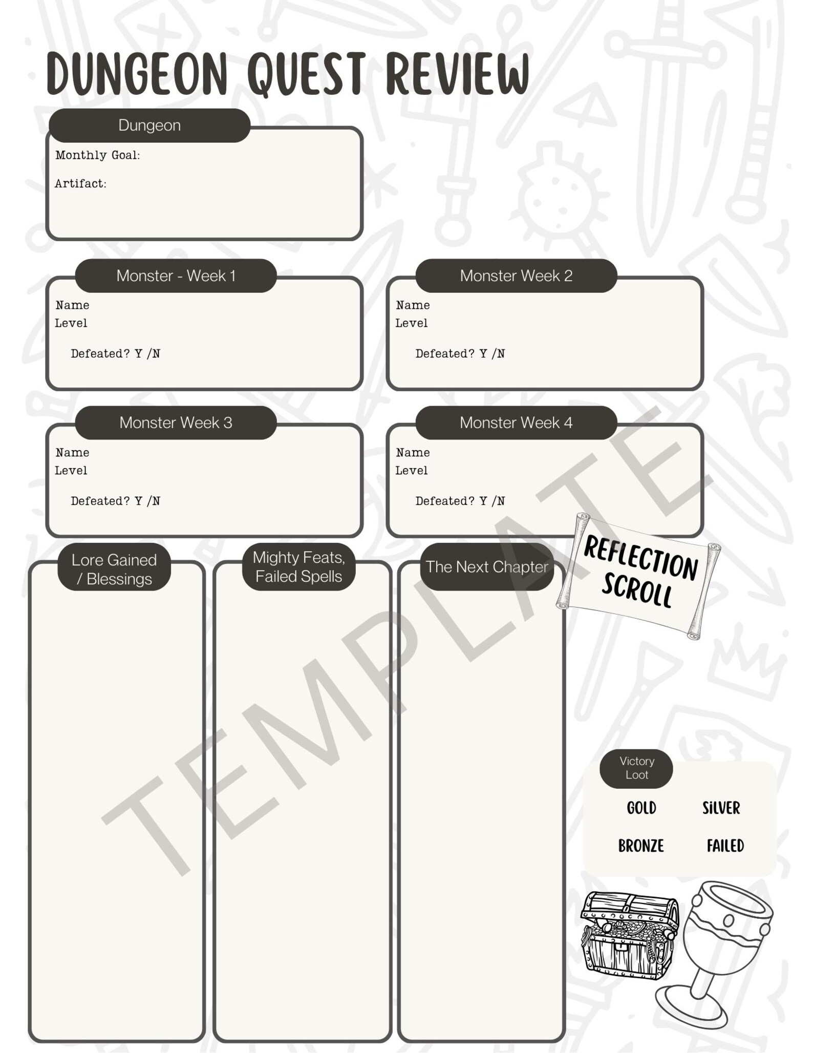 Quest Log – A Gamified Productivity Planner (rpg-inspired) - Etsy