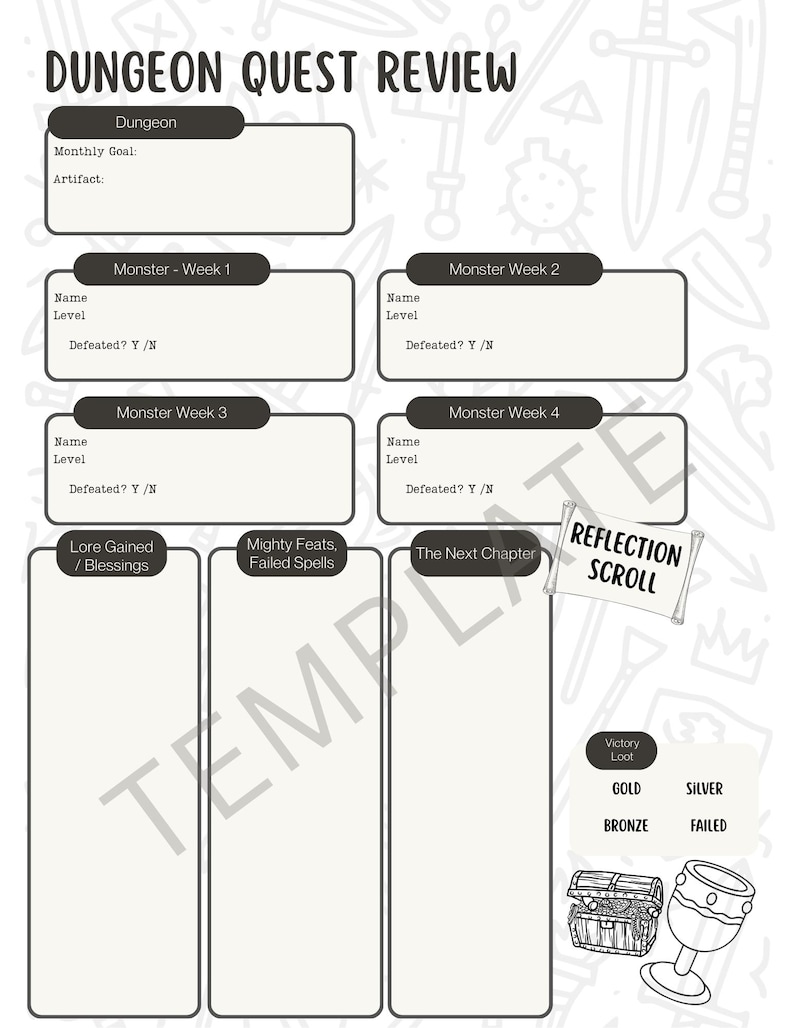 Quest Log – A Gamified Productivity Planner (rpg-inspired) - Etsy