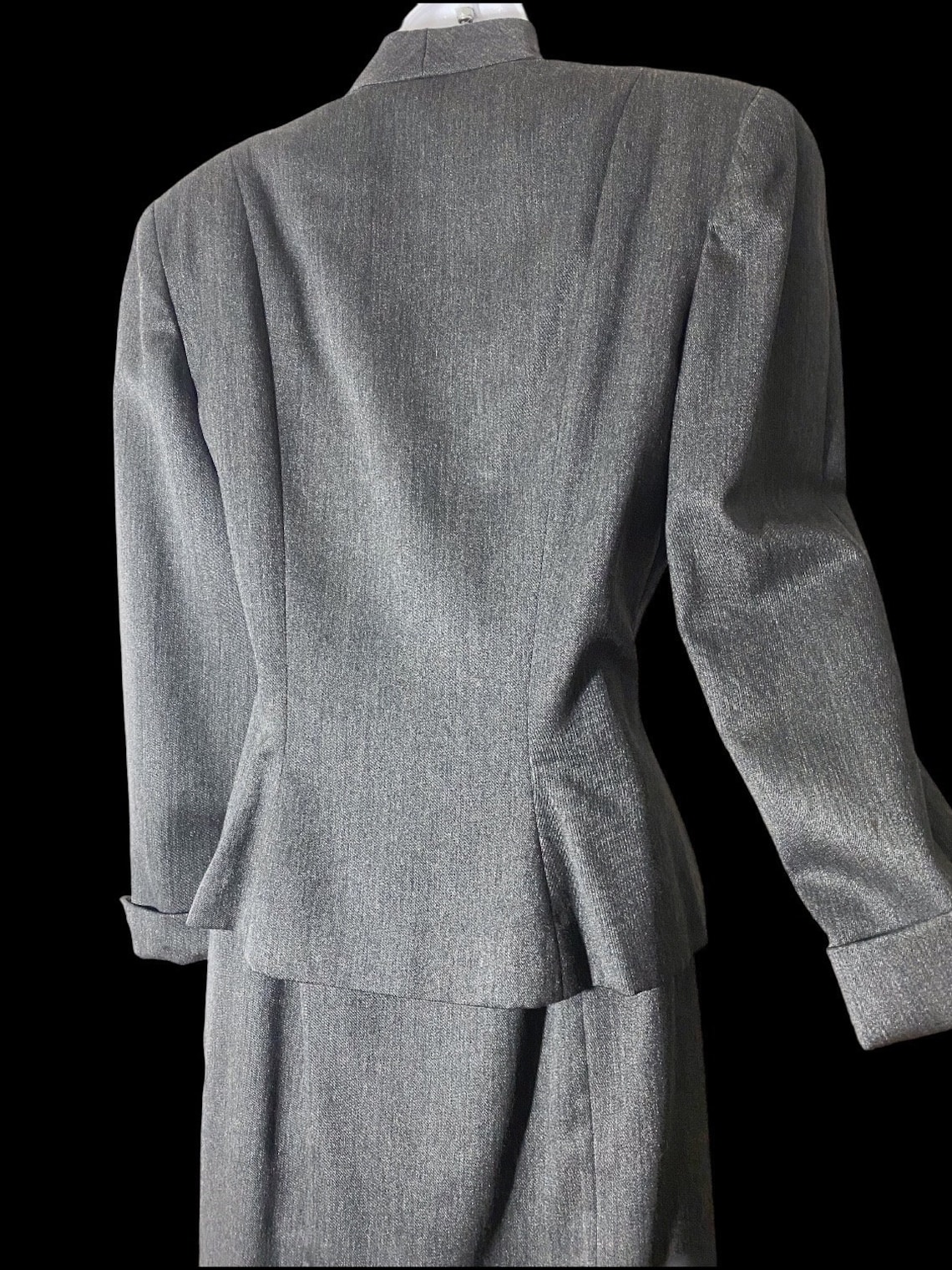 Christian Dior Heather Grey Suit, Vintage Designer 80s/90s Ladies ...