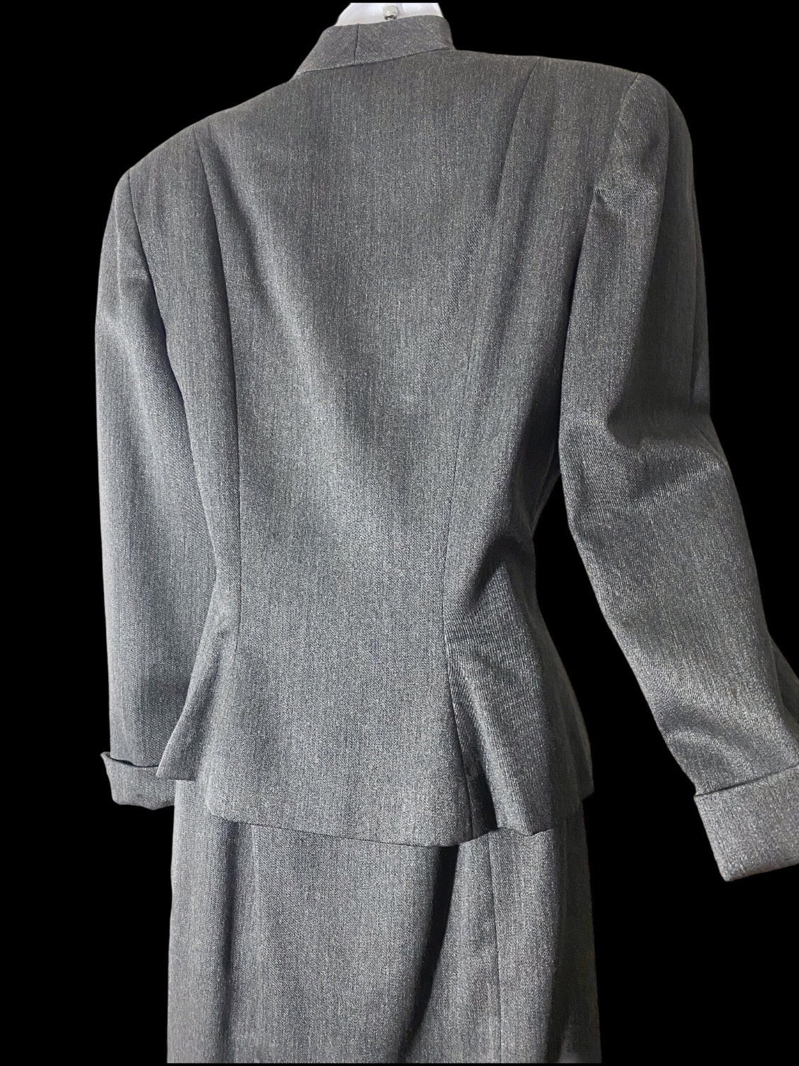 Christian Dior Heather Grey Suit, Vintage Designer 80s/90s Ladies ...