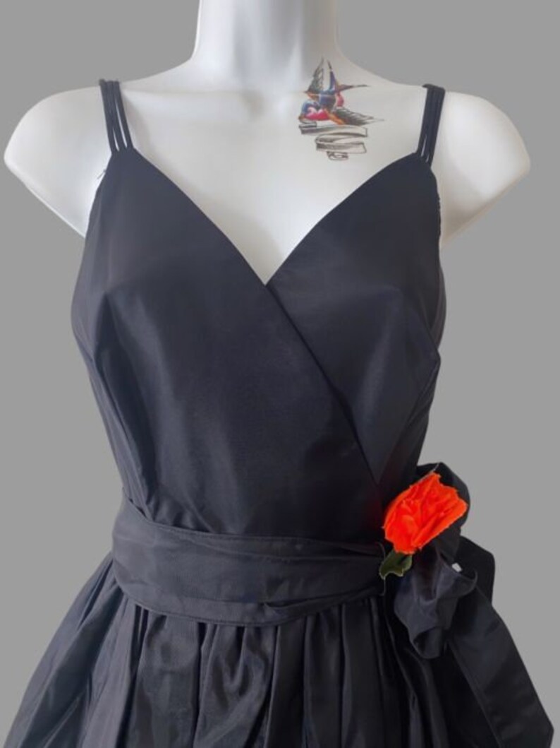 80S Tango Taffeta Two-tiered Cocktail Dress Vintage Lbd - Etsy