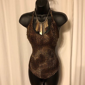 80s Vintage Leopard Bathing Suit Catalina Animal Print One - Etsy