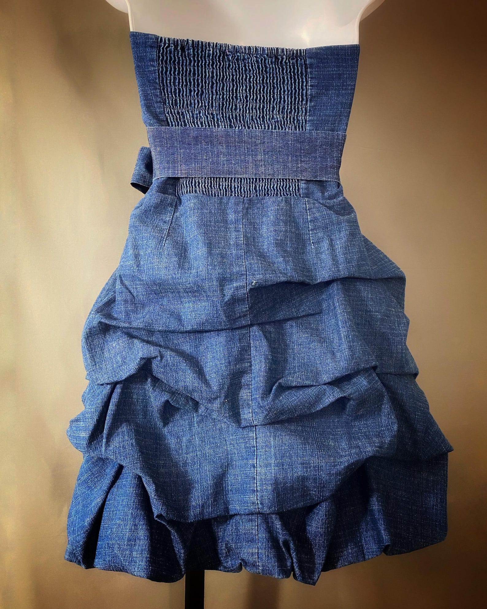 Strapless Denim Pouf Skirt Mini Dress Nwt Orig 218, Vintage Romeo ...