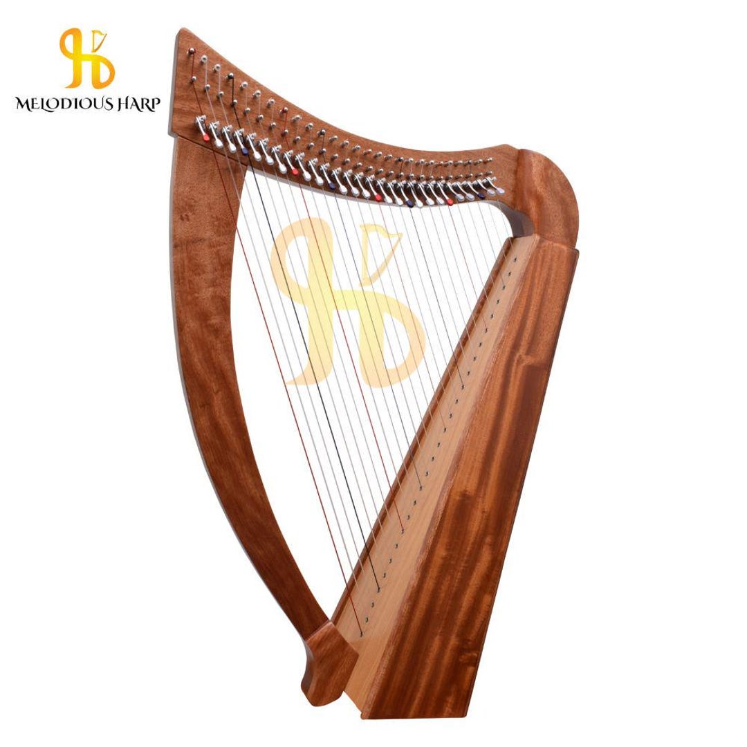 27 String Lever Harp Celtic Music Harp Handcrafted Mahogany Wood Irish ...
