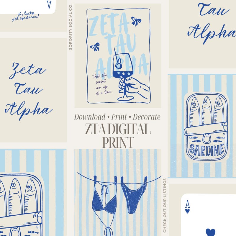 Zeta Tau Alpha Blue - Etsy