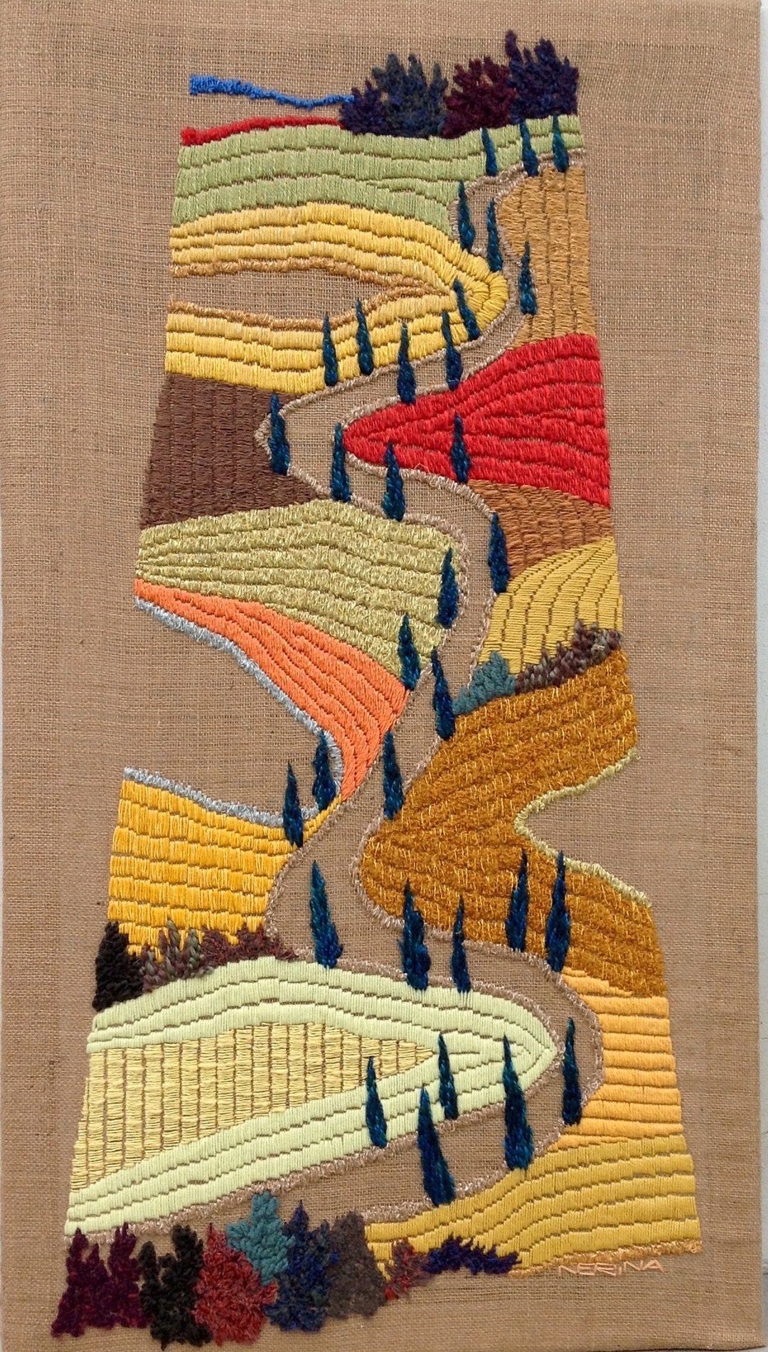 Arte Decorativa Arazzo Tessile Ricamo Fatto a Mano Arte - Etsy