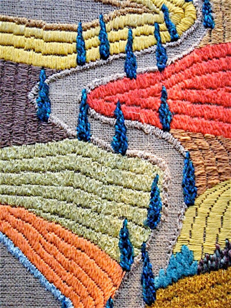 Arte Decorativa Arazzo Tessile Ricamo Fatto a Mano Arte Moderna Strada ...