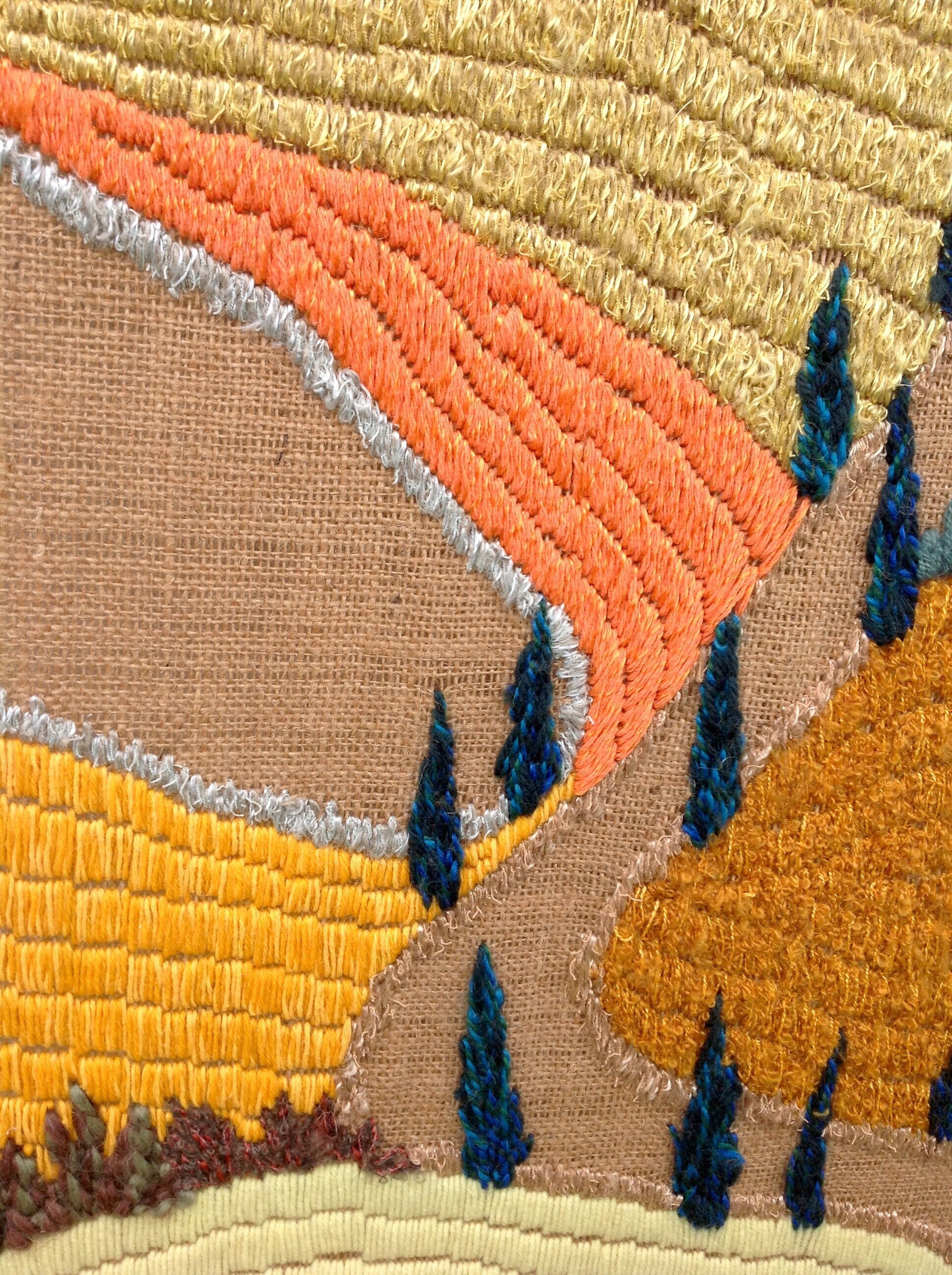 Arte Decorativa Arazzo Tessile Ricamo Fatto a Mano Arte Moderna Strada ...