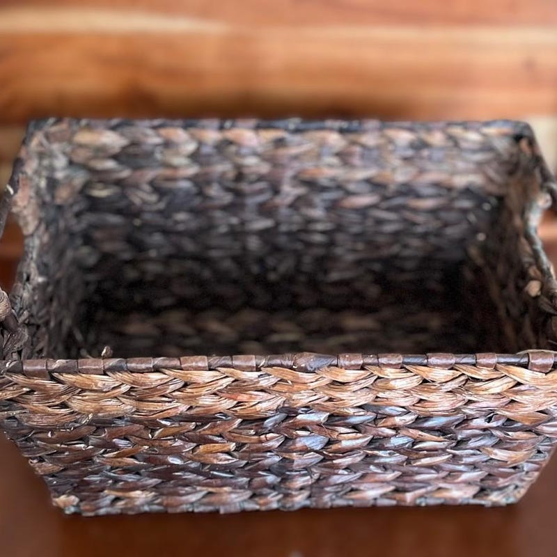 Woven Basket Dark Brown - Etsy