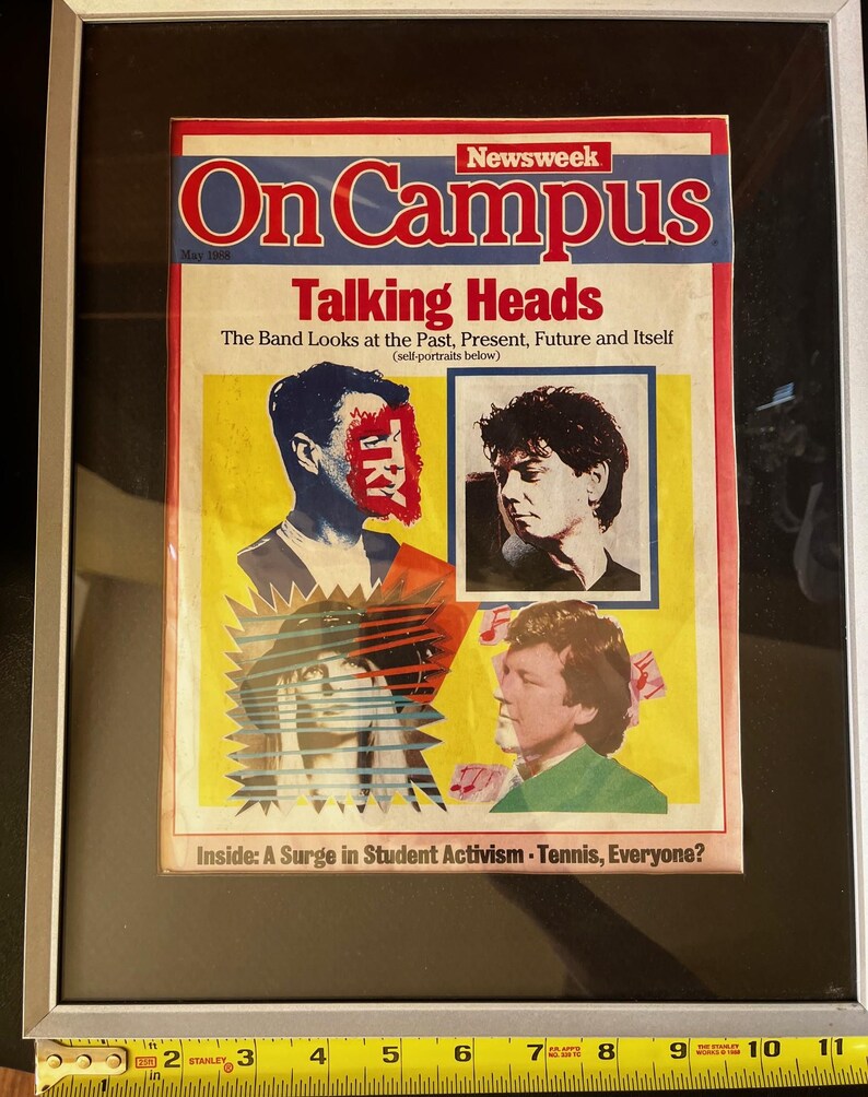 Framed 1988 Newsweek on Campus Magazine – Talking Heads Cover - Self ...