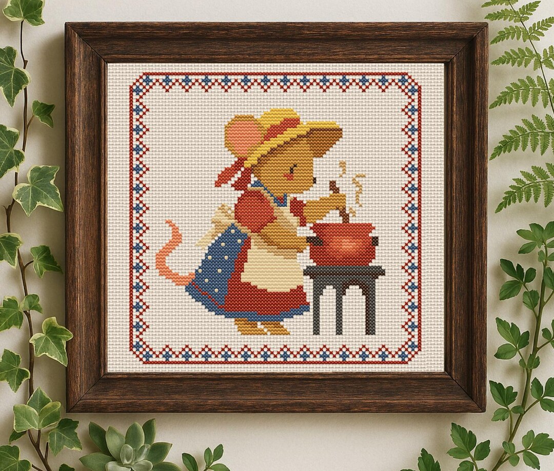 Mouse Mama Cooking Cross Stitch Pattern: Home-cooked Meal (PDF Download ...