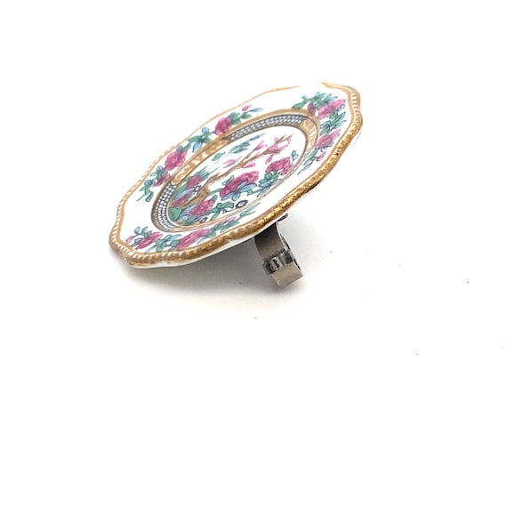 Antique Coalport Bone China Flowering Tree Brooch Mad… - Gem