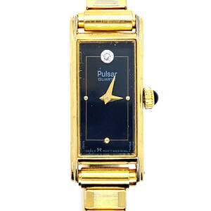 Lady's Gold Toned Pulsar Wrist Watch With Stretch Band - Etsy