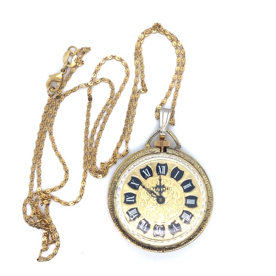 Vintage Gold Toned Trice Lady's Open Face Pocket Watc… - Gem