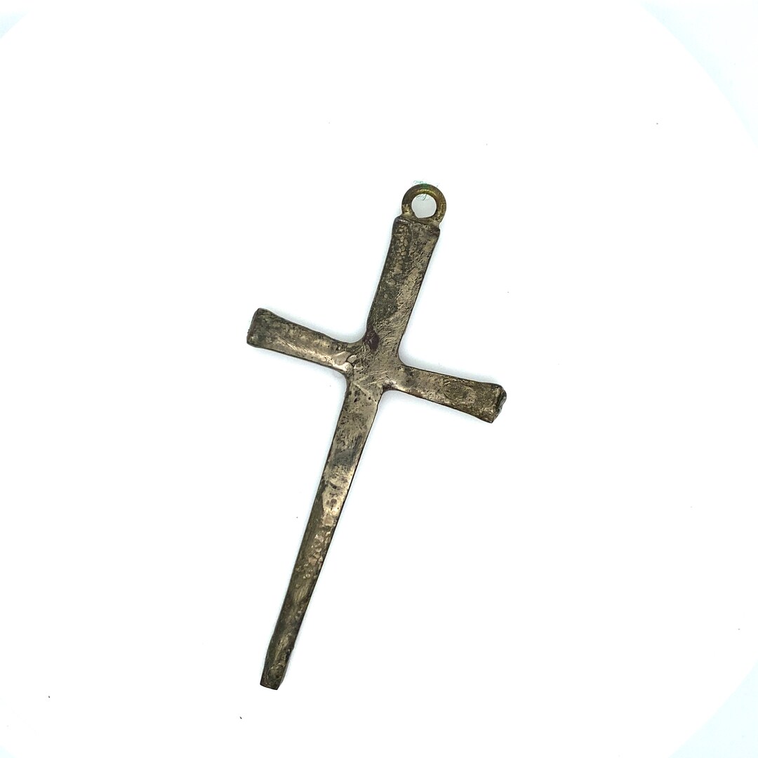 Vintage Oversized Forged Metal Cross - Etsy