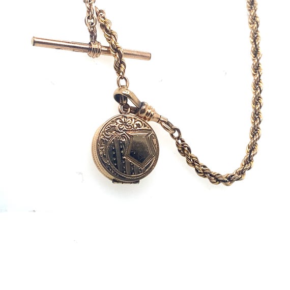 Antique Gold Filled Pocket Watch Chain with Engravabl… - Gem