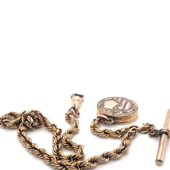 Antique Gold Filled Pocket Watch Chain with Engravabl… - Gem