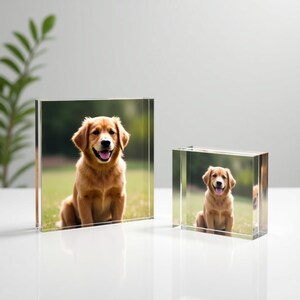 Custom Photo Gift Glass Photo Block – Personalized Picture Keepsake for ...