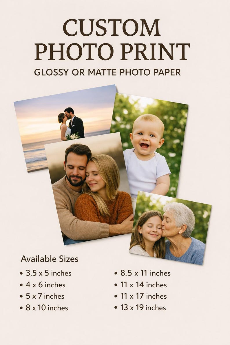 Custom Photo Print: Glossy or Matte Personalized Picture - Etsy