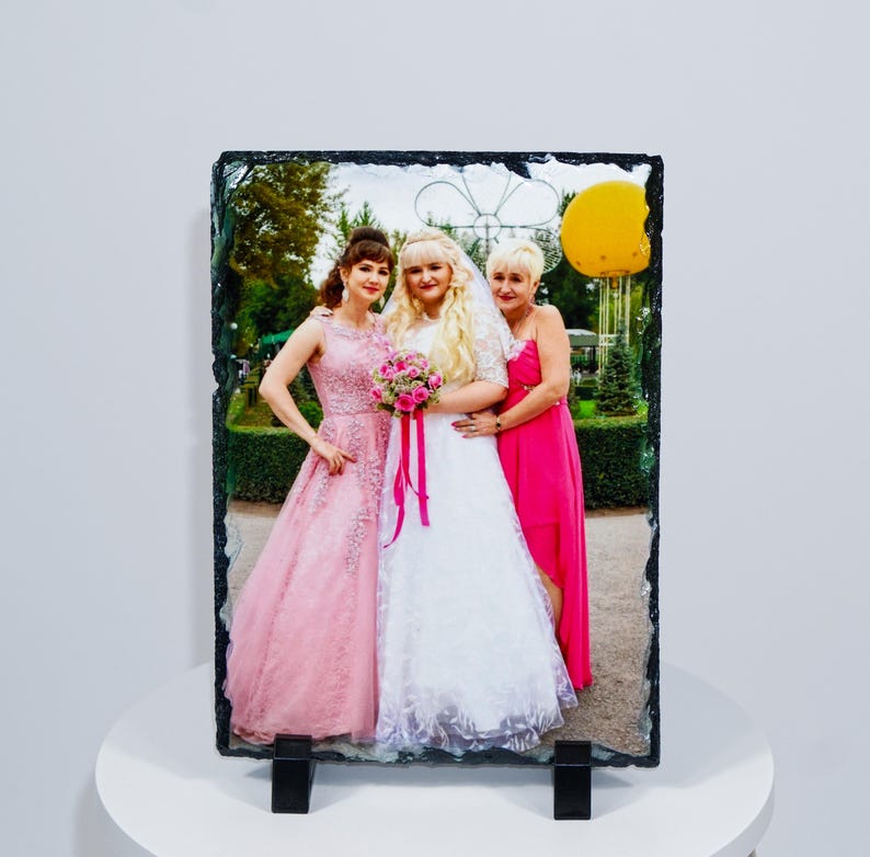 Personalized Photo Slate – Custom Stone Picture Frame Gift for Wedding ...
