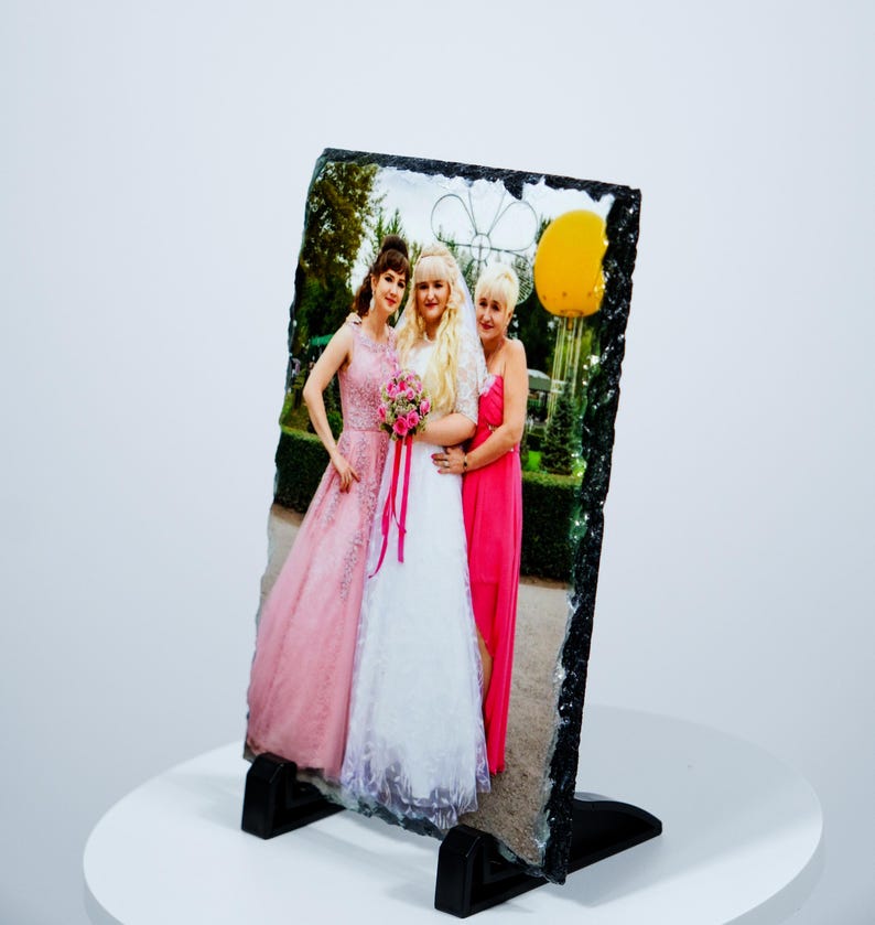 Personalized Photo Slate – Custom Stone Picture Frame Gift for Wedding ...