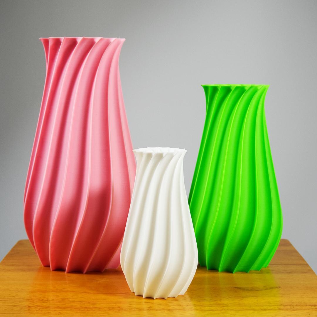 3D Printed Spiral Vase: Modern Art Decor, Eco-friendly PLA - Etsy