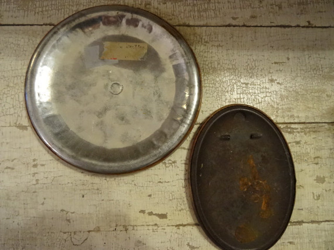 Vintage Pair Victorian Photo Metal Portraits Shabby - Etsy