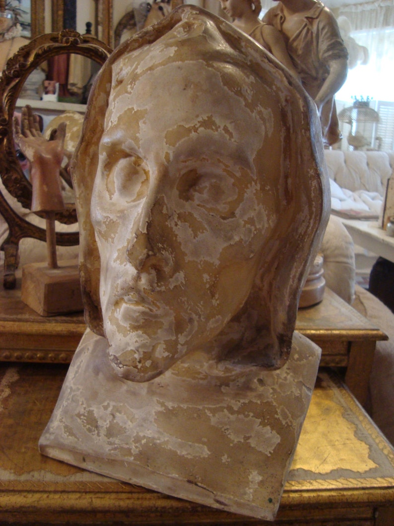 Vintage Shabby Religious Saint Head Bust Chic Religious - Etsy