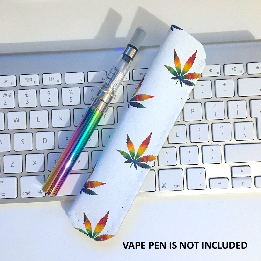 Rainbow Marijuana Leaf VAPE Holder Case- Cannabis Weed Leaf Vape Case ...