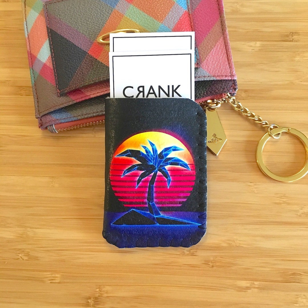 Synthwave Design Card Holder for Business Cards, Oyster Travel Cards ...