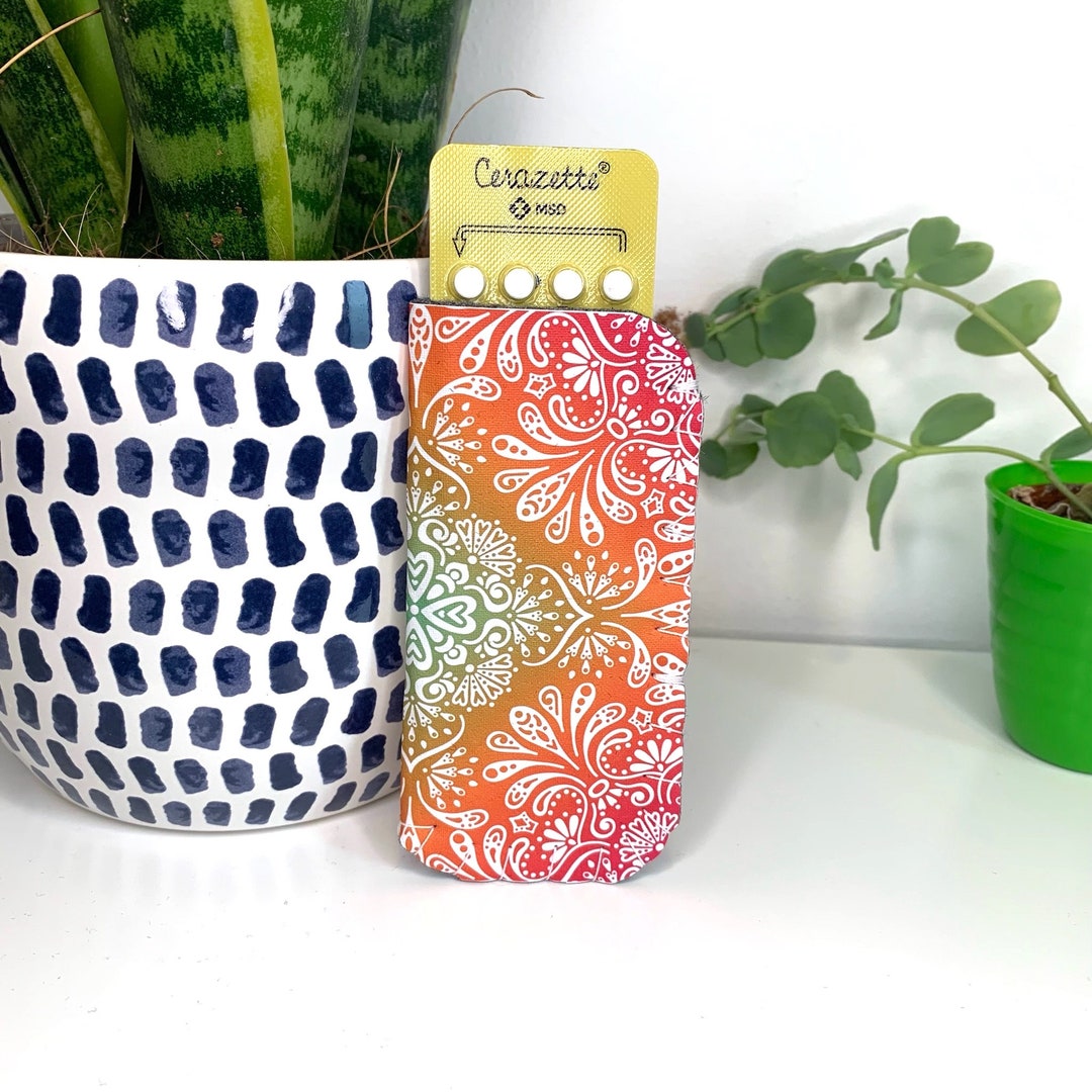 Rainbow Mandala Pattern Mini Pill Birth Control Case, Birth Control ...