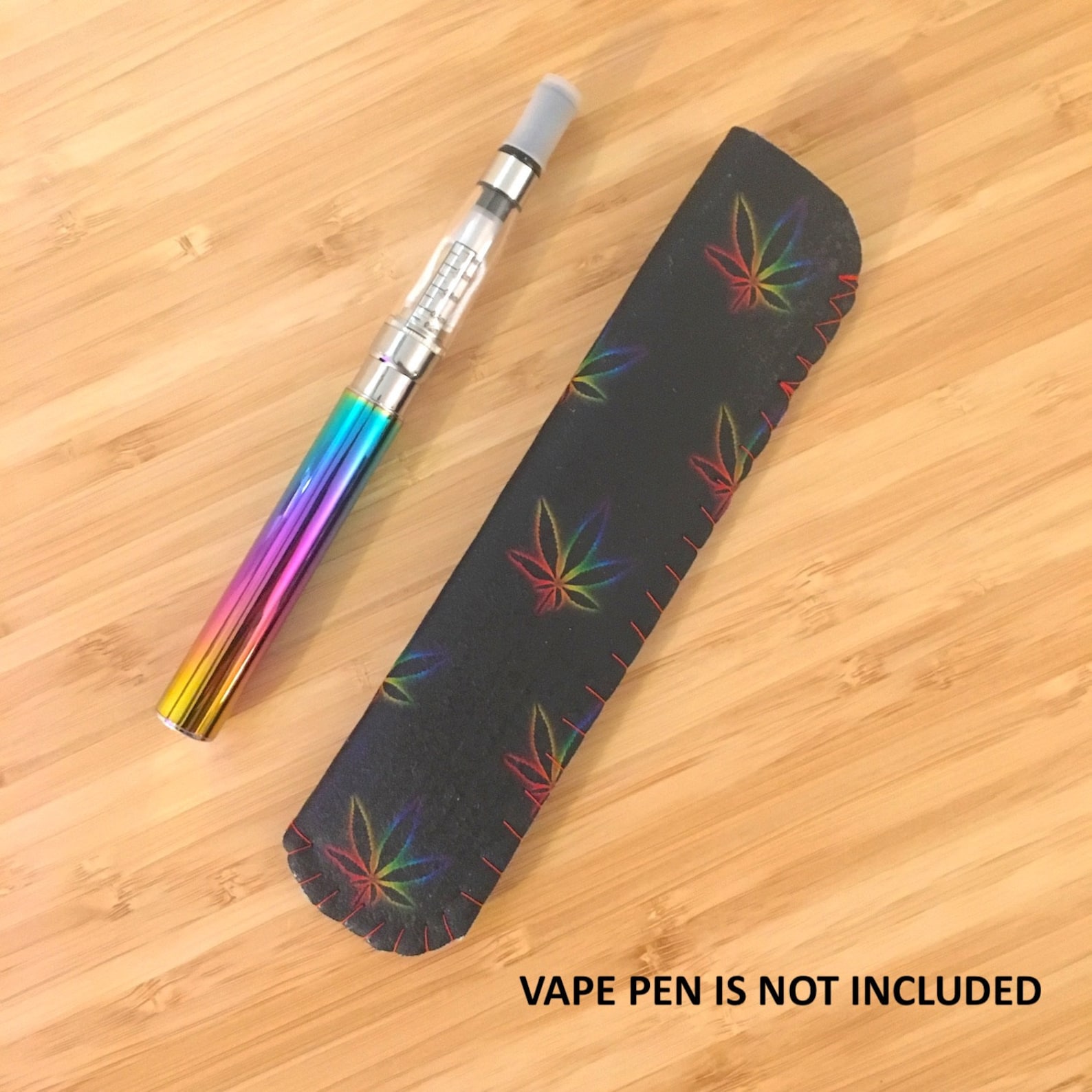 Black Rainbow Weed Leaf Vape Pen Case VAPE Pen Holder Vape - Etsy