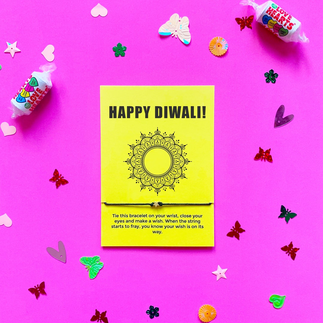 Happy Diwali Wish Bracelet, Diwali Festival Wish Bracelet, Diwali Token ...