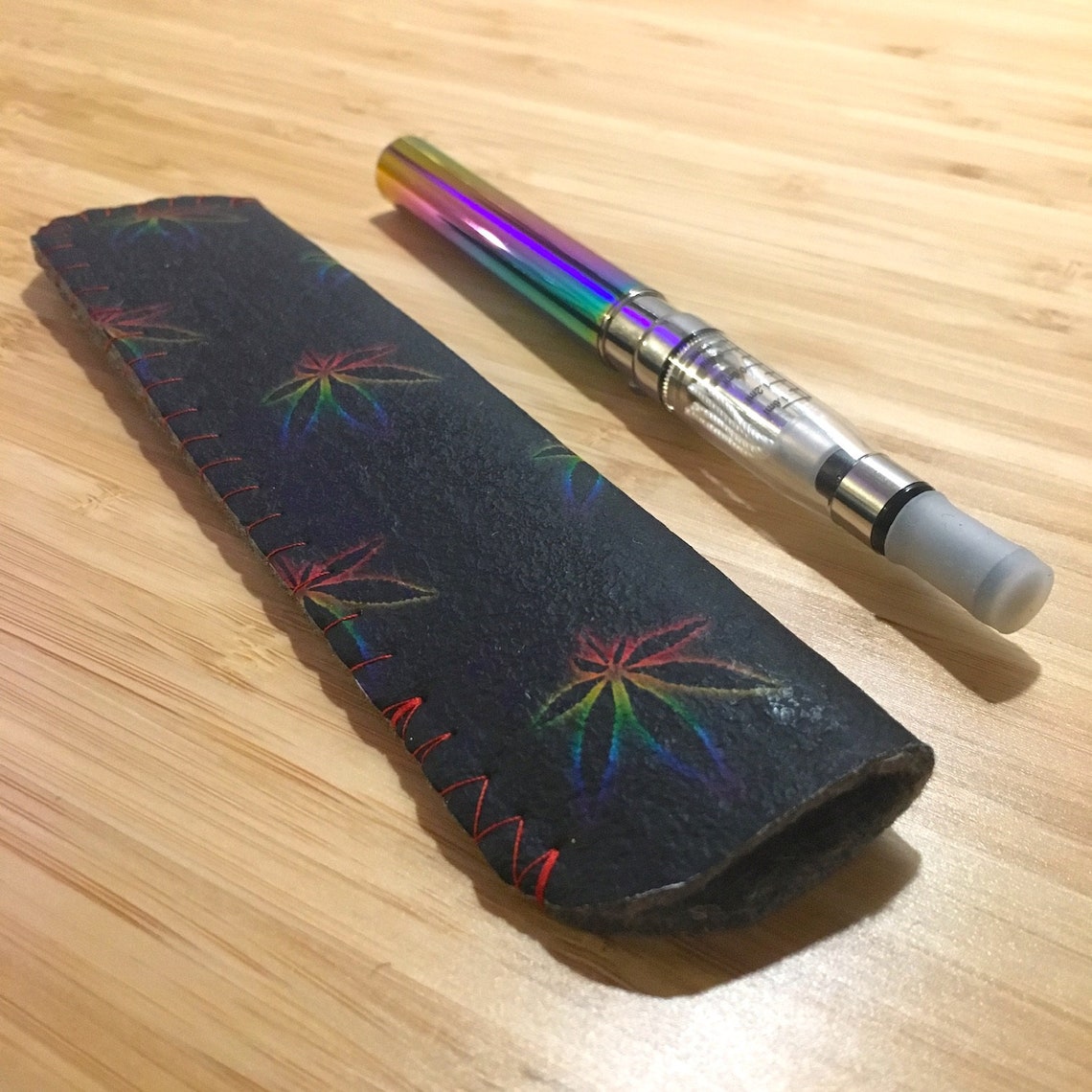 Black Rainbow Weed Leaf Vape Pen Case VAPE Pen Holder Vape - Etsy Singapore