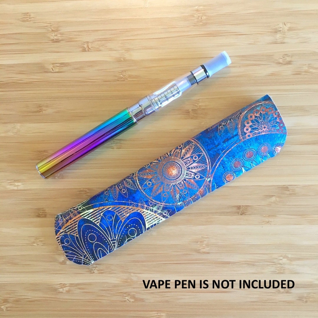 Blue and Gold Sundial VAPE PEN CASE, Vape Pen Holder, Vape Pouch, Vape ...