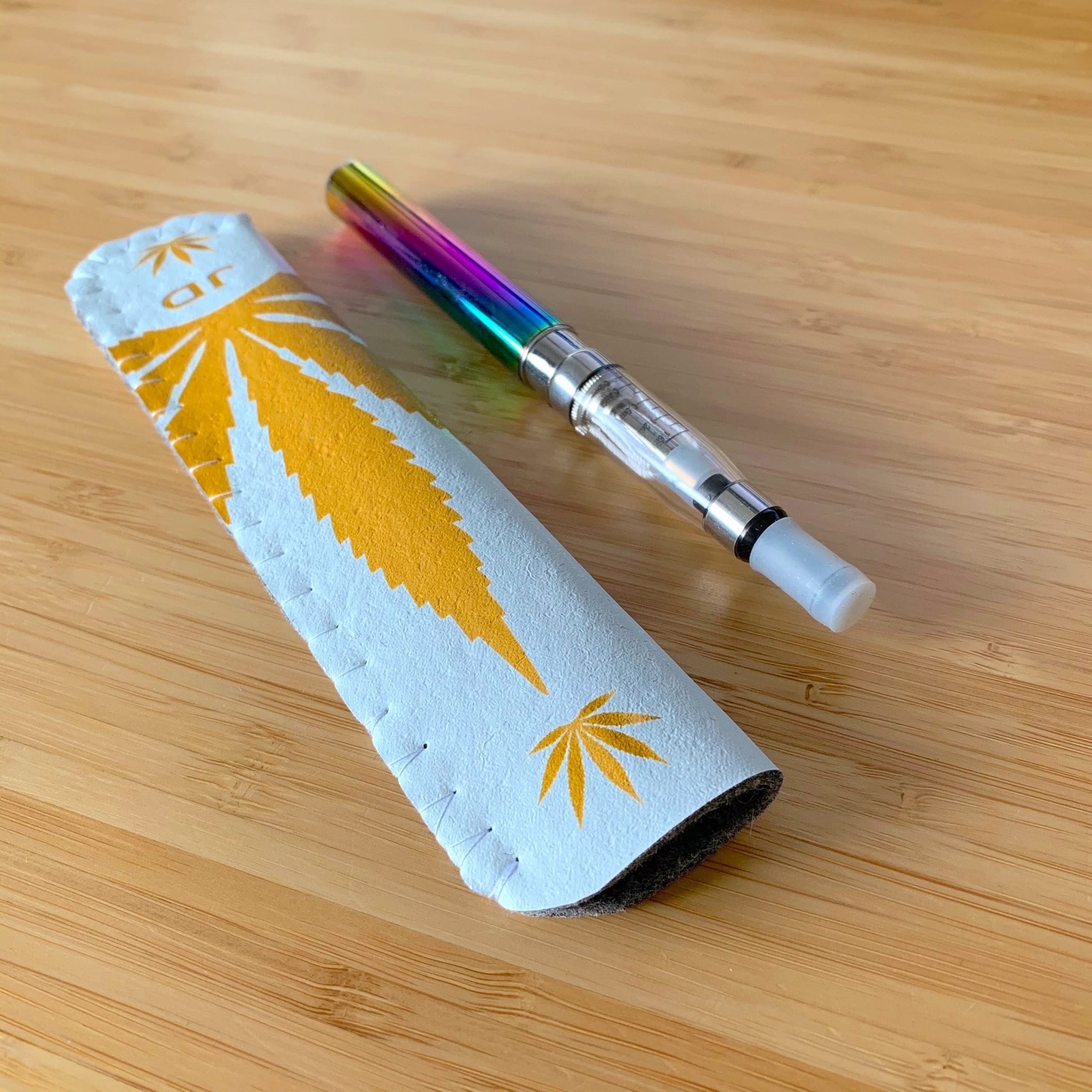 Gold Cannabis Weed Leaf VAPE Pen Holder Vape Pen Case Vape | Etsy