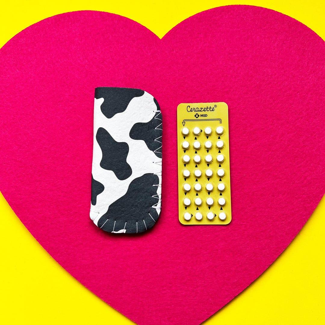 Personalised Cow Print Mini Birth Control Pill Case: Discreet ...