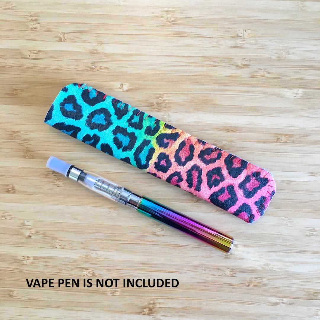 Rainbow Leopard Print VAPE CASE, Vape Holder, Vape Pen Case, Ecig ...
